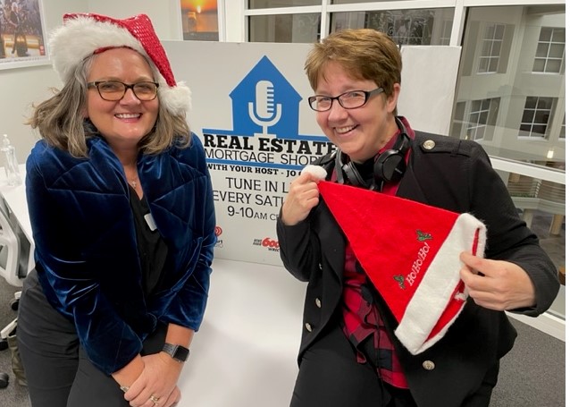 pic jo garner & mary lou nowak 12-24-22 rems board santa hat - Jo Garner
